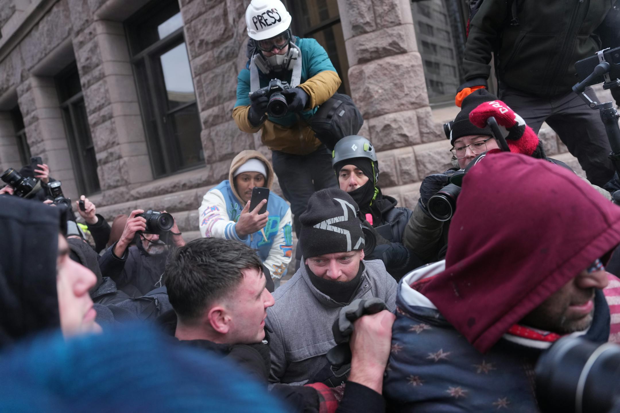 Counterprotesters Drive Jake Lang’s Group Out of Downtown Minneapolis ...